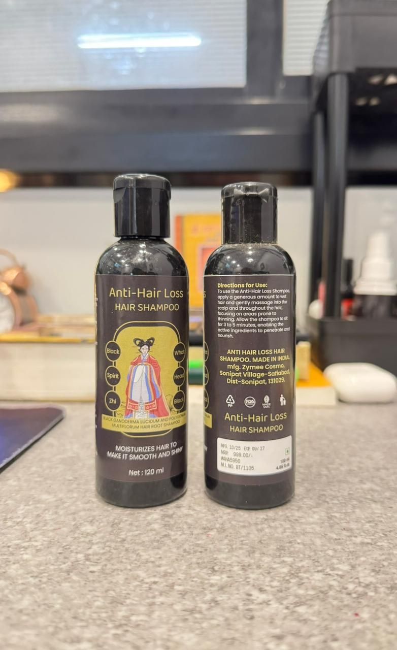 ANTI-HAIR LOSS HAIR SHAMPOO Black What Spirit (Pack of 2) – MaxSmile