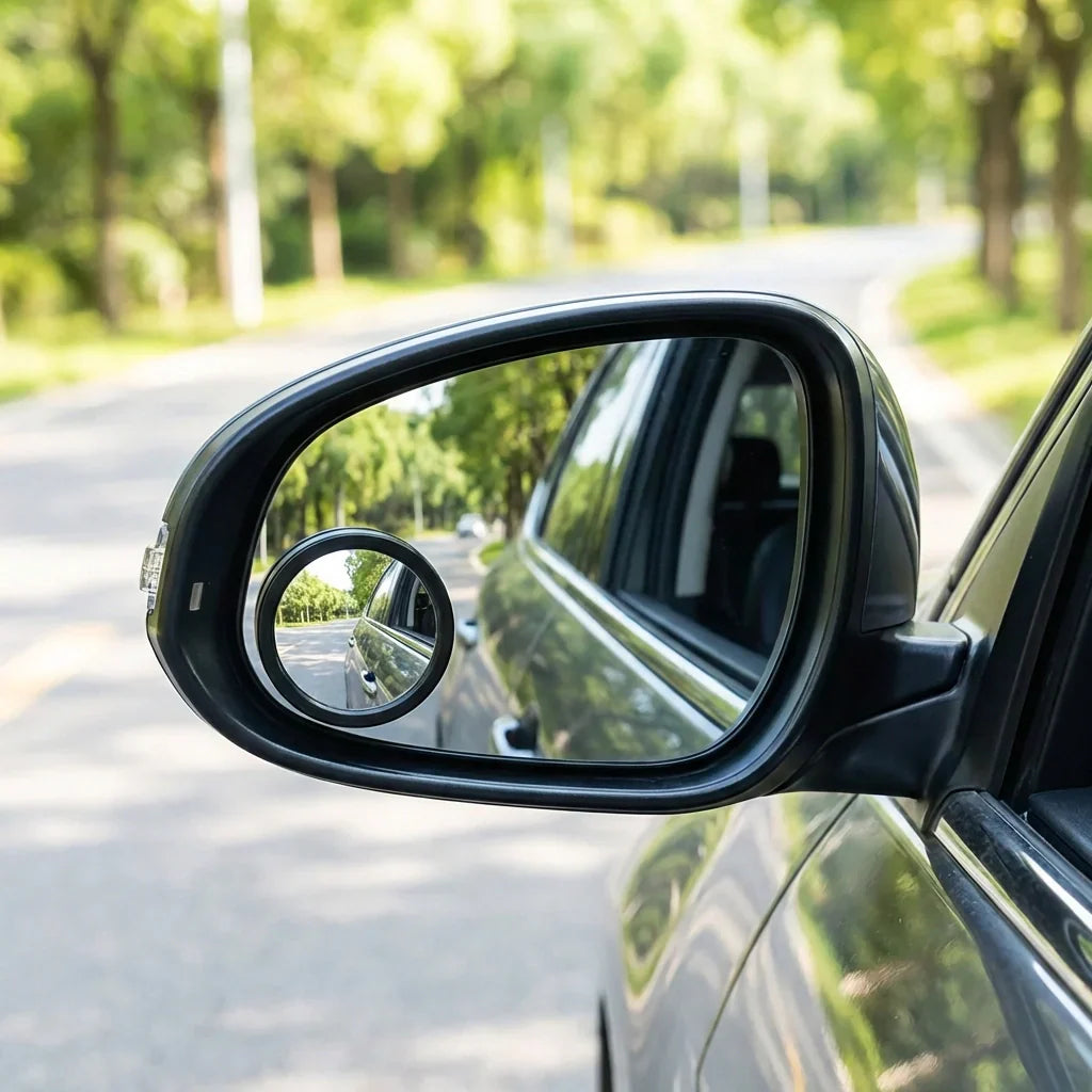 Car blind spot mirror with wide angle convex lens, frameless design ...