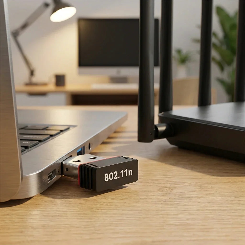 Mini Wi-Fi Receiver USB Wireless Network Adapter with Driver CD ...