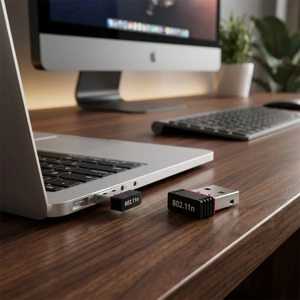 Mini Wi-Fi Receiver USB Wireless Network Adapter with Driver CD ...